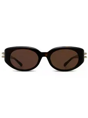 Alexander McQueen Round-frame Sunglasses - Brown