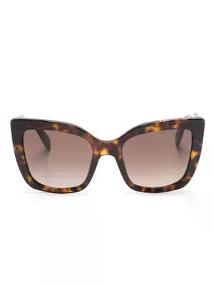 Marc Jacobs Logo-plaque Cat-eye Sunglasses - Brown