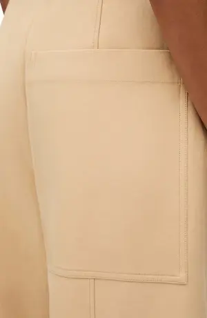 Another Tomorrow Wide Cuff Cotton Pants
