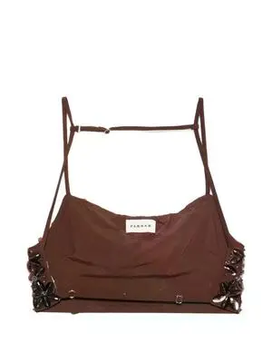 P.a.r.o.s.h Beaded Spaghetti-strap Top