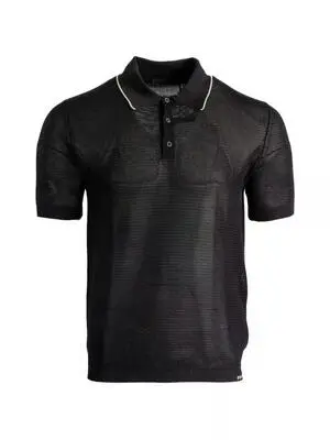Prada Contrast-trim Mesh Polo Shirt