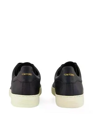 TOM FORD Perforated Leather Lace-up Sneakers - Black