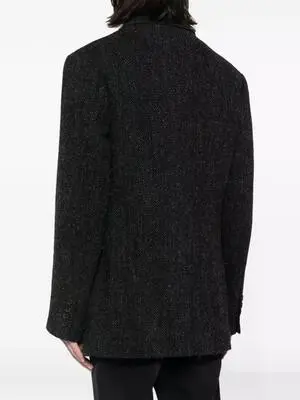 Yohji Yamamoto Notched-lapels Blazer - Black