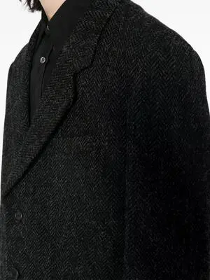 Yohji Yamamoto Notched-lapels Blazer - Black