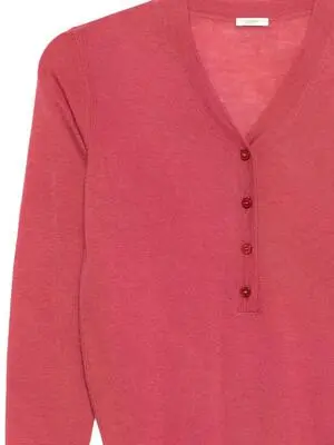 JOSEPH Button-up Cashmere Sweater - Pink