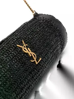 Saint Laurent Small Sade Raffia Shoulder Bag