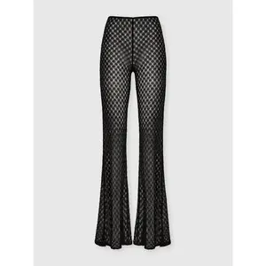 Missoni Flared Lamé Viscose Trousers - Black