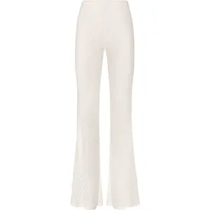 Missoni Flared Lamé Viscose Trousers - White