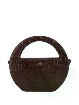 SOFIA Mini Edda Embossed Tote Bag - Brown