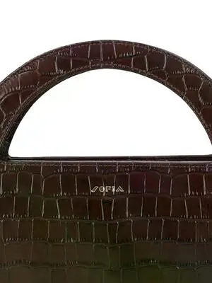 SOFIA Mini Edda Embossed Tote Bag - Brown