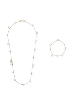SWAROVSKI Una Angelic Strandage Crystal-pearl Necklace - Gold
