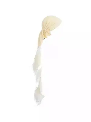 MANURI Feather Detail Headscarf - Yellow