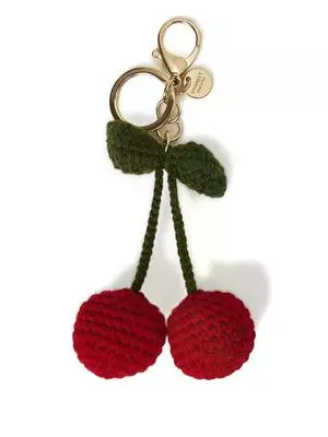 TWINSET Crocheted Cherries Keyring - Red