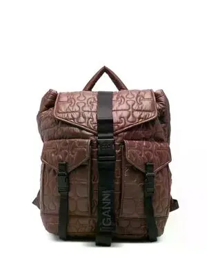 GANNI Quilted-design Backpack