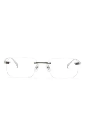 Dunhill Square-frame Glasses - Silver