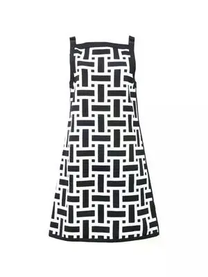 Hermès Geometric-pattern Mini Dress