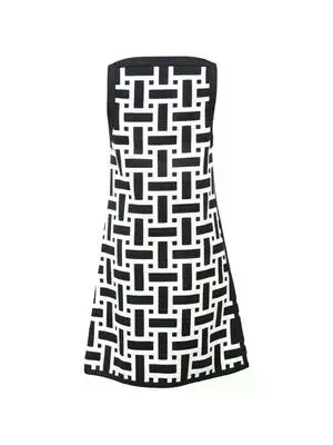 Hermès Geometric-pattern Mini Dress