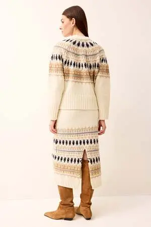 MARIE OLIVER Giana Fair Isle Knit Skirt