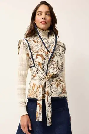 MARIE OLIVER Paisley Quilted Vest - Trinity
