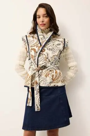 MARIE OLIVER Paisley Quilted Vest - Trinity