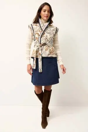 MARIE OLIVER Paisley Quilted Vest - Trinity