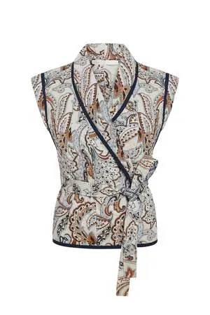 MARIE OLIVER Paisley Quilted Vest - Trinity