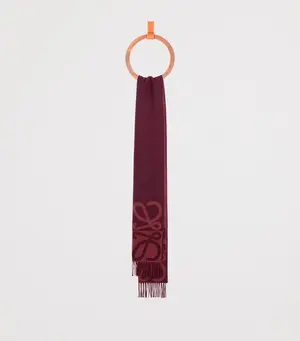 Loewe Wool-cashmere Anagram Scarf
