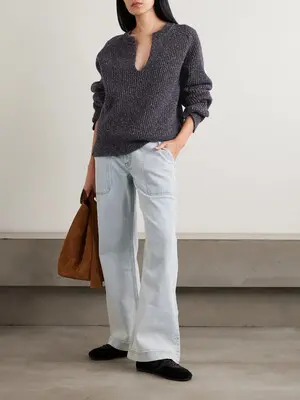 SANDERLAK Ribbed Wool-blend Sweater