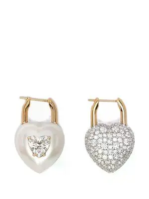 SWAROVSKI Heart-shape Earrings - Gold