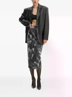 Moschino Galaxy-pattern Midi Skirt