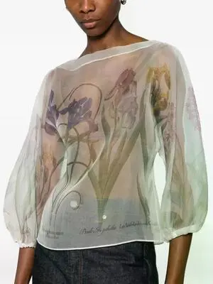 Alberta Ferretti Floral Silk Top