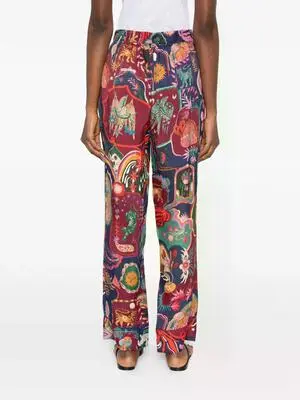 Farm Rio Patterned Trousers With Elasticated Waistband