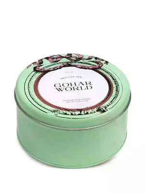 GOHAR WORLD Biscuit Tin Unscented Candles - Green