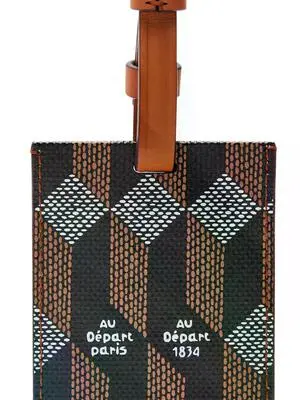 AU DEPART Geometric-pattern Luggage Tag