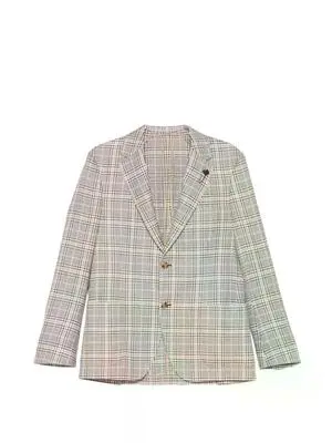 LARDINI Checked Single-breasted Jacket