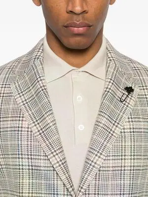 LARDINI Checked Single-breasted Jacket