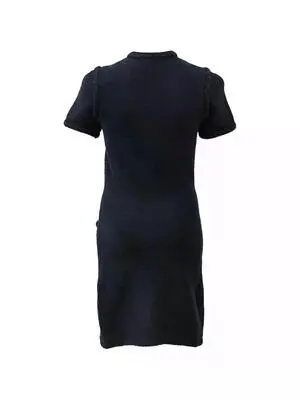 SELF-PORTRAIT Metallic-trim Knitted Dress