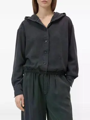 Closed Hooded Buttoned Shirt