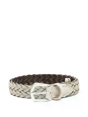 Eleventy Braided Buckle Belt - Neutrals