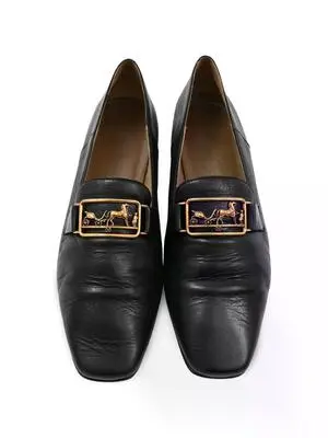 Hermès Plaque-embellished Flat Loafers