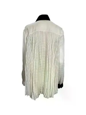Sacai Pussy-bow Pleated Blouse