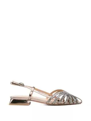 ALMA EN PENA Embellished Caged Sandals - Gold