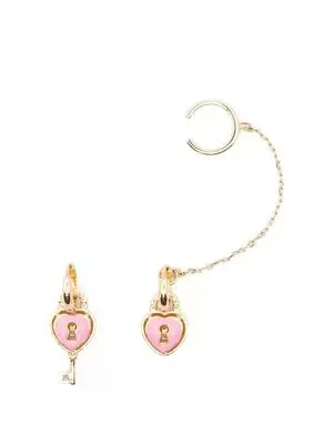 SWAROVSKI Heart-shape Hoop Earrings - Gold