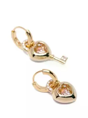 SWAROVSKI Heart-shape Hoop Earrings