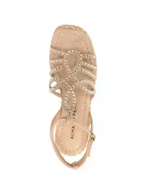 ALMA EN PENA Embellished Espadrille Wedges