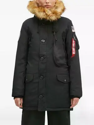 Alpha Industries Fur-trim Patch-detail Coat