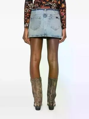 7 For All Mankind Raw-hem Mini Skirt