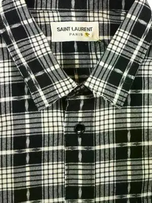 Saint Laurent Check-pattern Long-sleeve Shirt