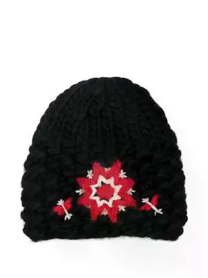 Moncler Star-appliqué Beanie - Black