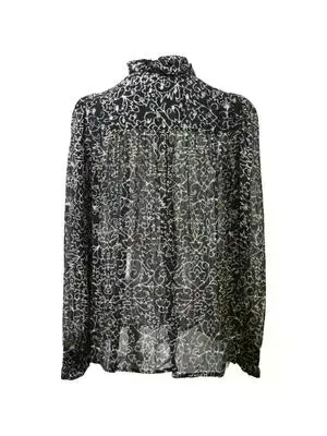 Ba&sh Printed Long-sleeve Blouse